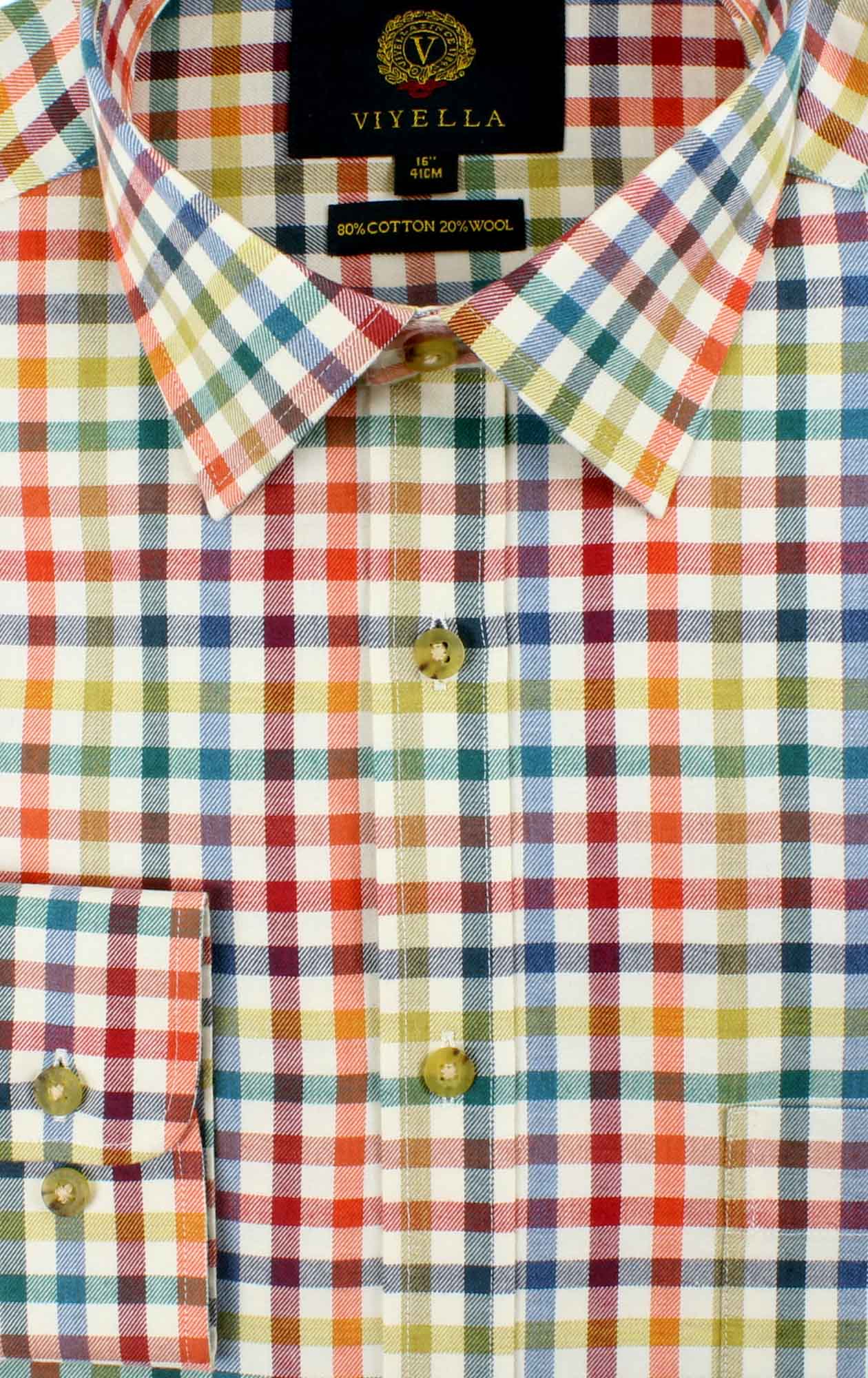 Viyella 80/20 Multicoloured Club Check Classic Fit Shirt - Viyella