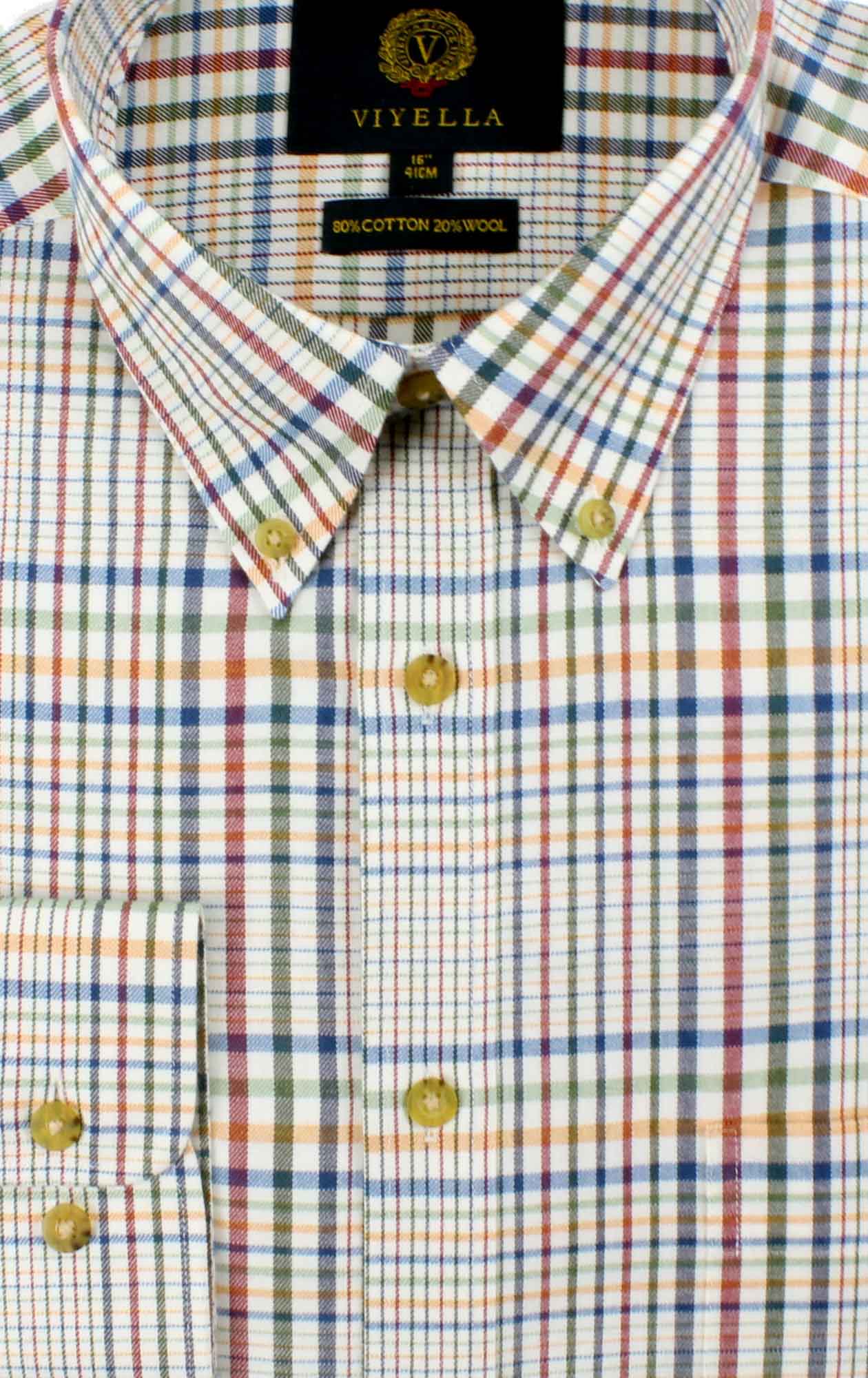Viyella 80/20 Prince of Wales Tattersall Check Classic Fit Shirt with ...